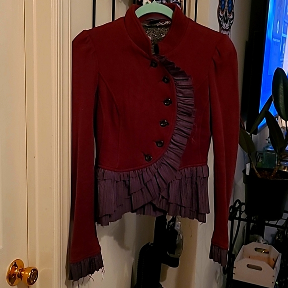 Free People | Jackets & Coats | Free People Size 4 Burgundy Red | Poshmark